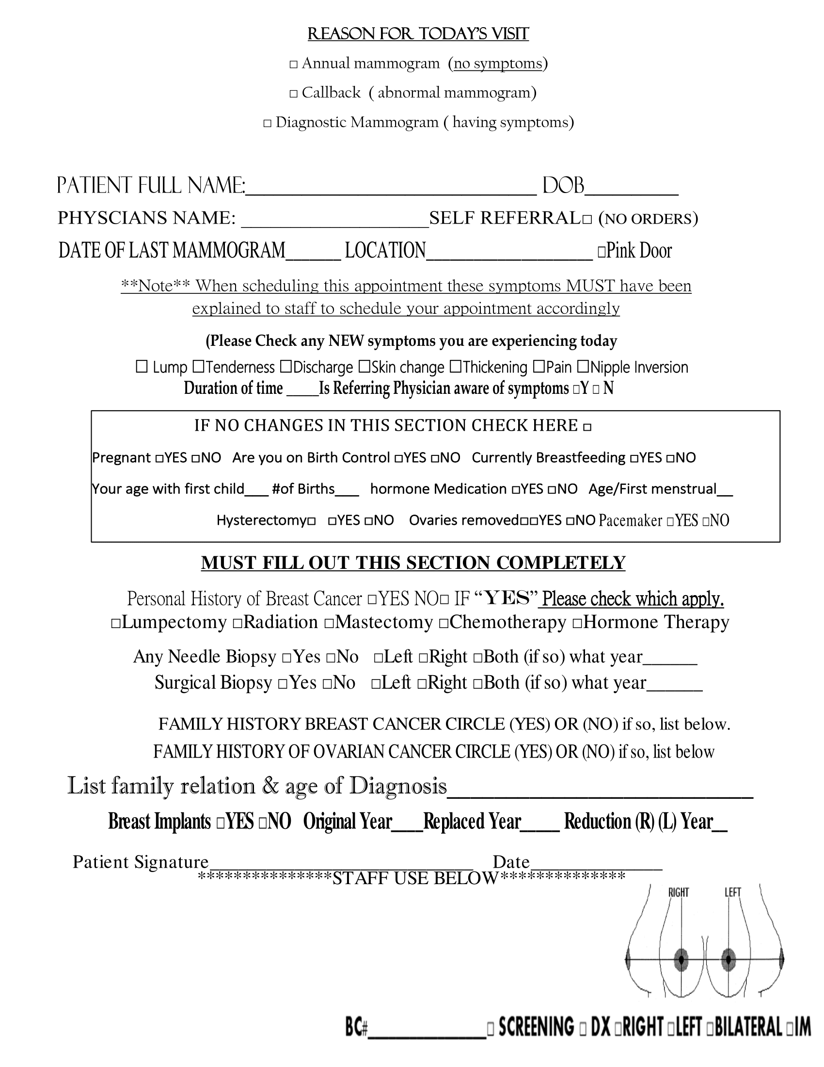 Patient Forms | Woman's Clinic Houston | Patient Information Forms