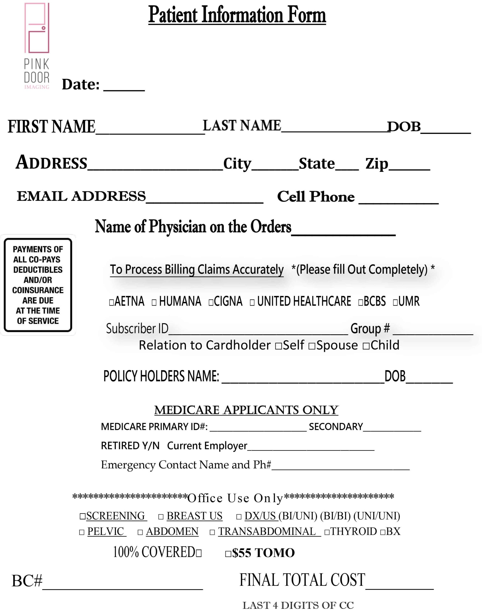 Patient Forms | Woman's Clinic Houston | Patient Information Forms